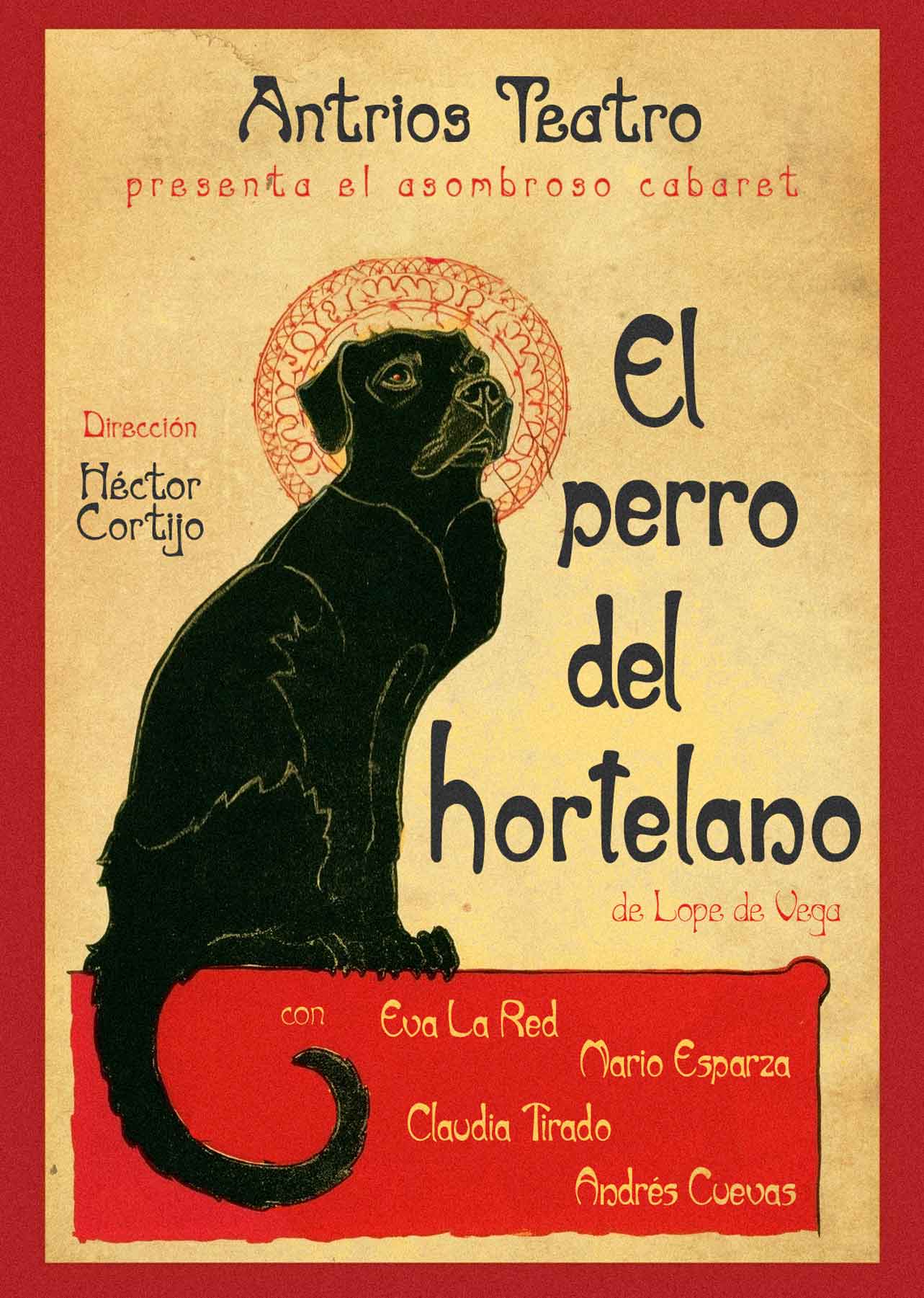 Diseño de cartel de El perro del hortelano - Carteles Teatrales